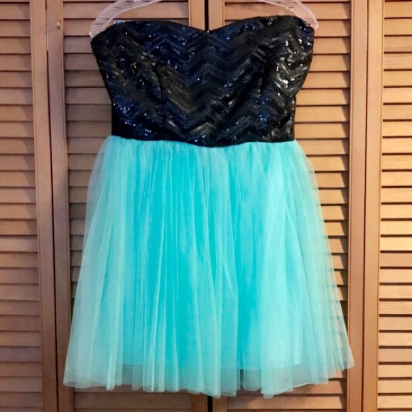 Deb | Dresses | Deb Sequin Strapless Formal Dress | Poshmark